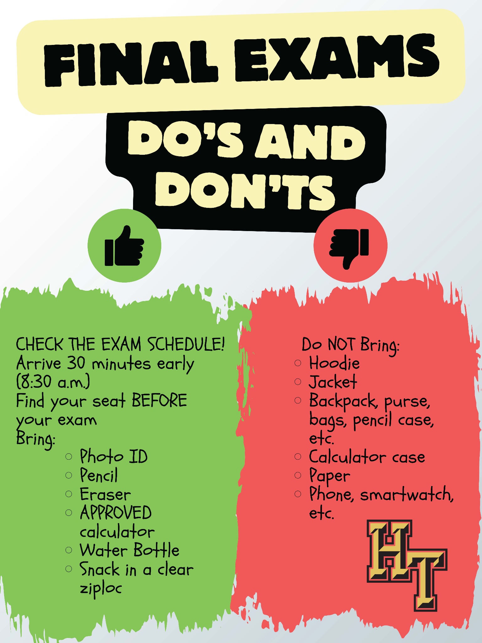 Exam Schedule - Holy Trinity Catholic High School
