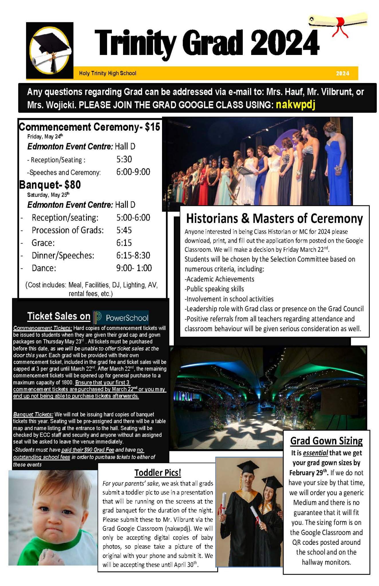 Grad Information - Holy Trinity Catholic High School